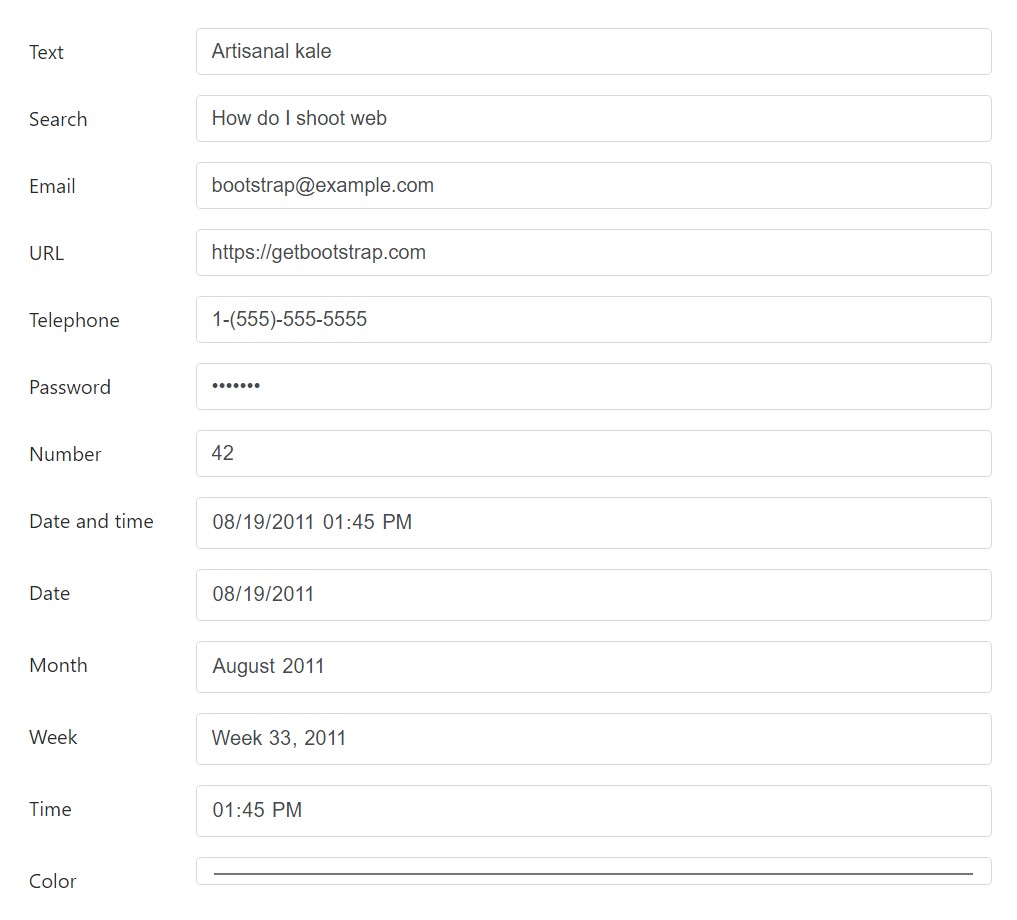 Bootstrap Form Template