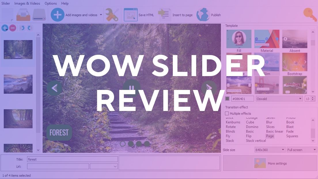 WOW Slider JQuery Slider Plugin Review
